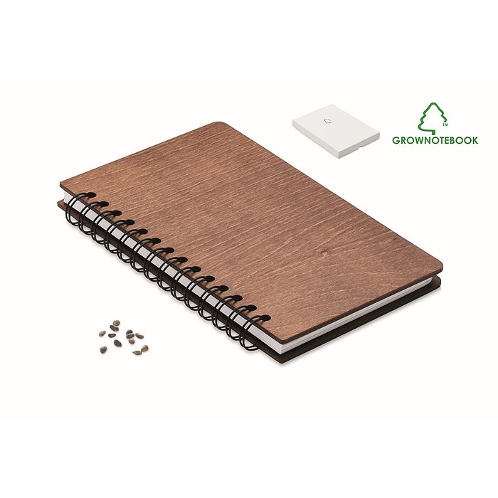 Grownotebook braun mit Birkensamen - Preuninger Karten
